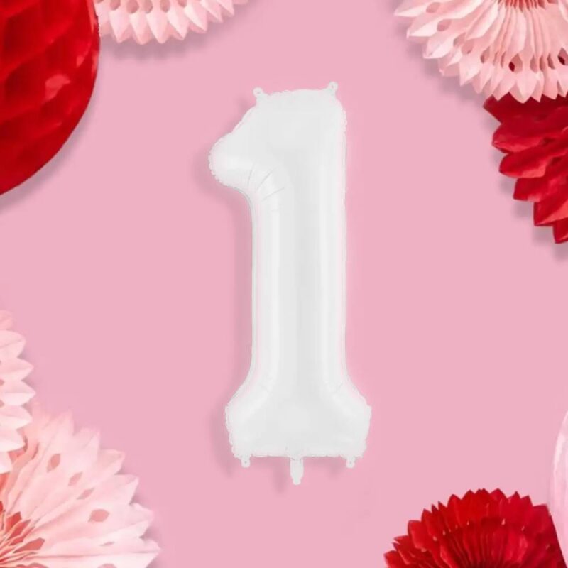 Cijfer 1 (86 cm) - Wit kopen? | Slingershop.nl